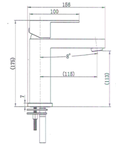 12C-101 Square Vanity Tap – Discount Building Supplies Ltd.